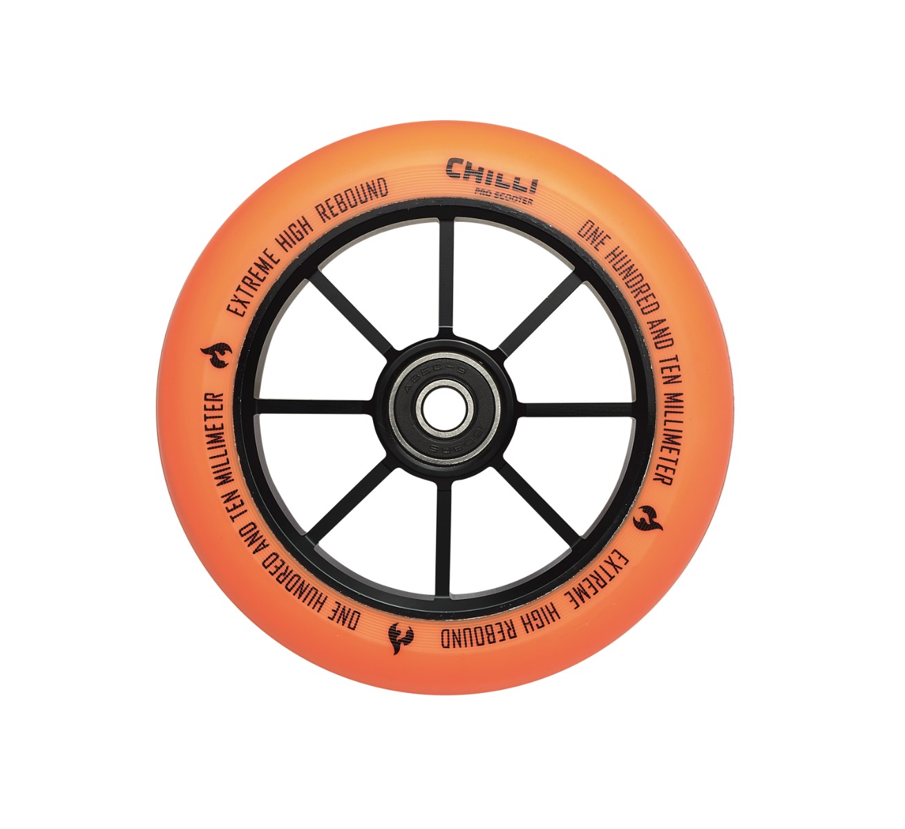 Chilli Wheel Base (S) and Rocky Series - 110mm - Orange